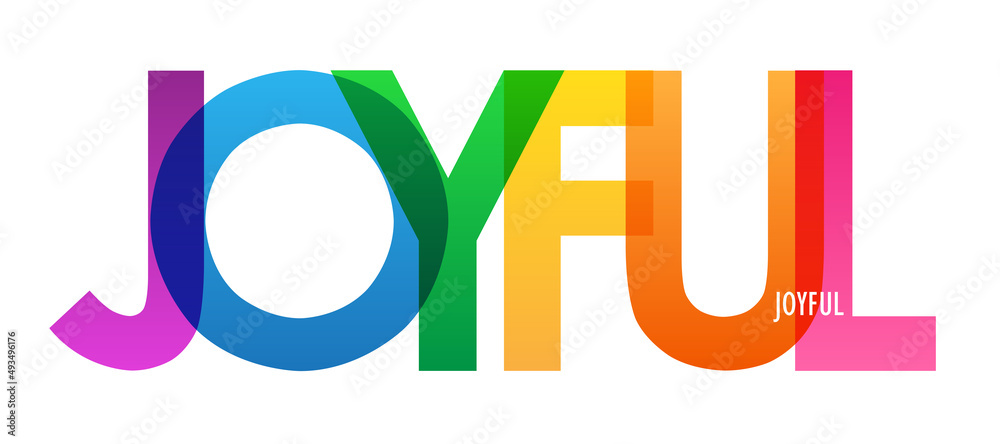 Poster JOYFUL colorful vector typography banner – Wall Art | UkPosters