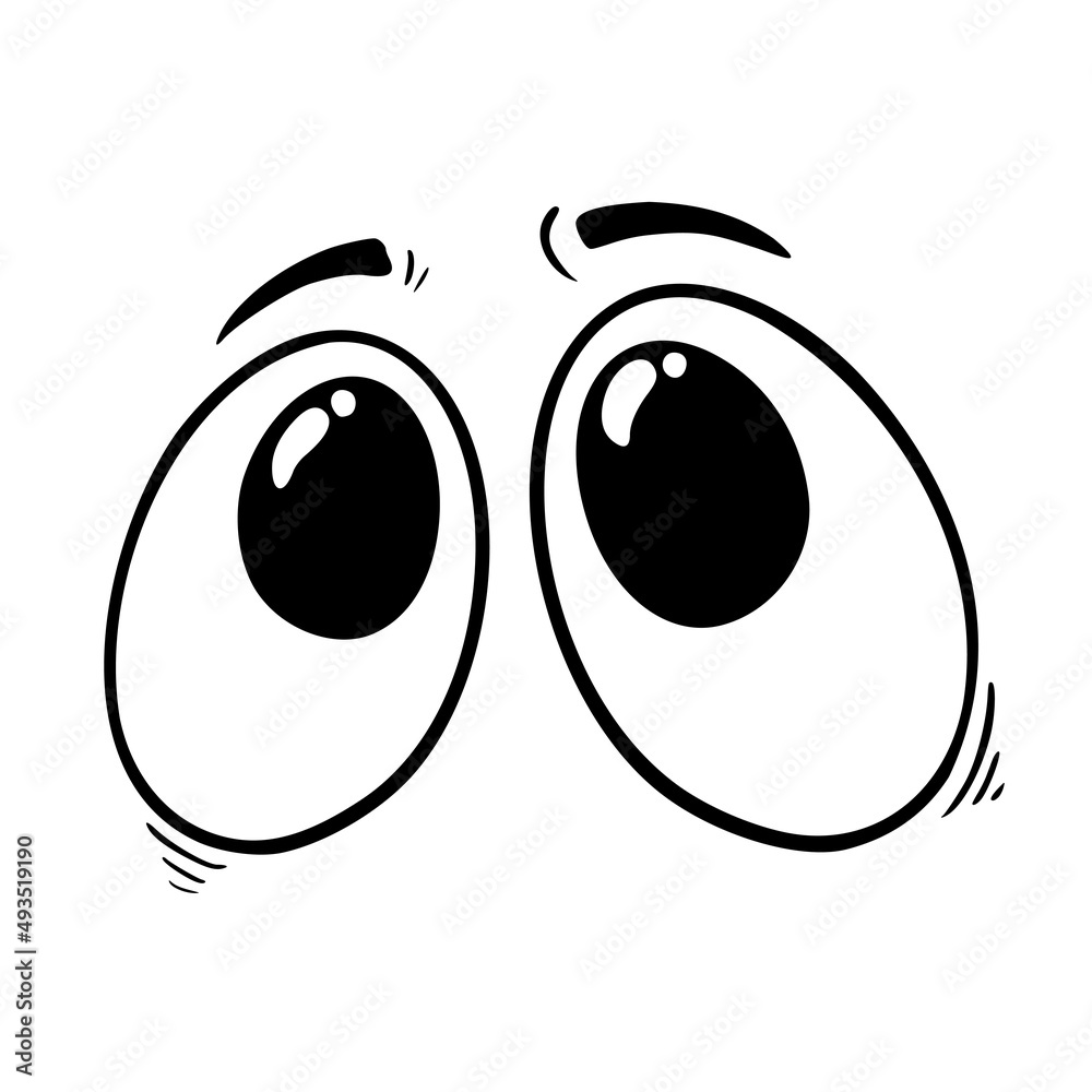 Funny Cartoon Face Draw Stock Vector Adobe Stock