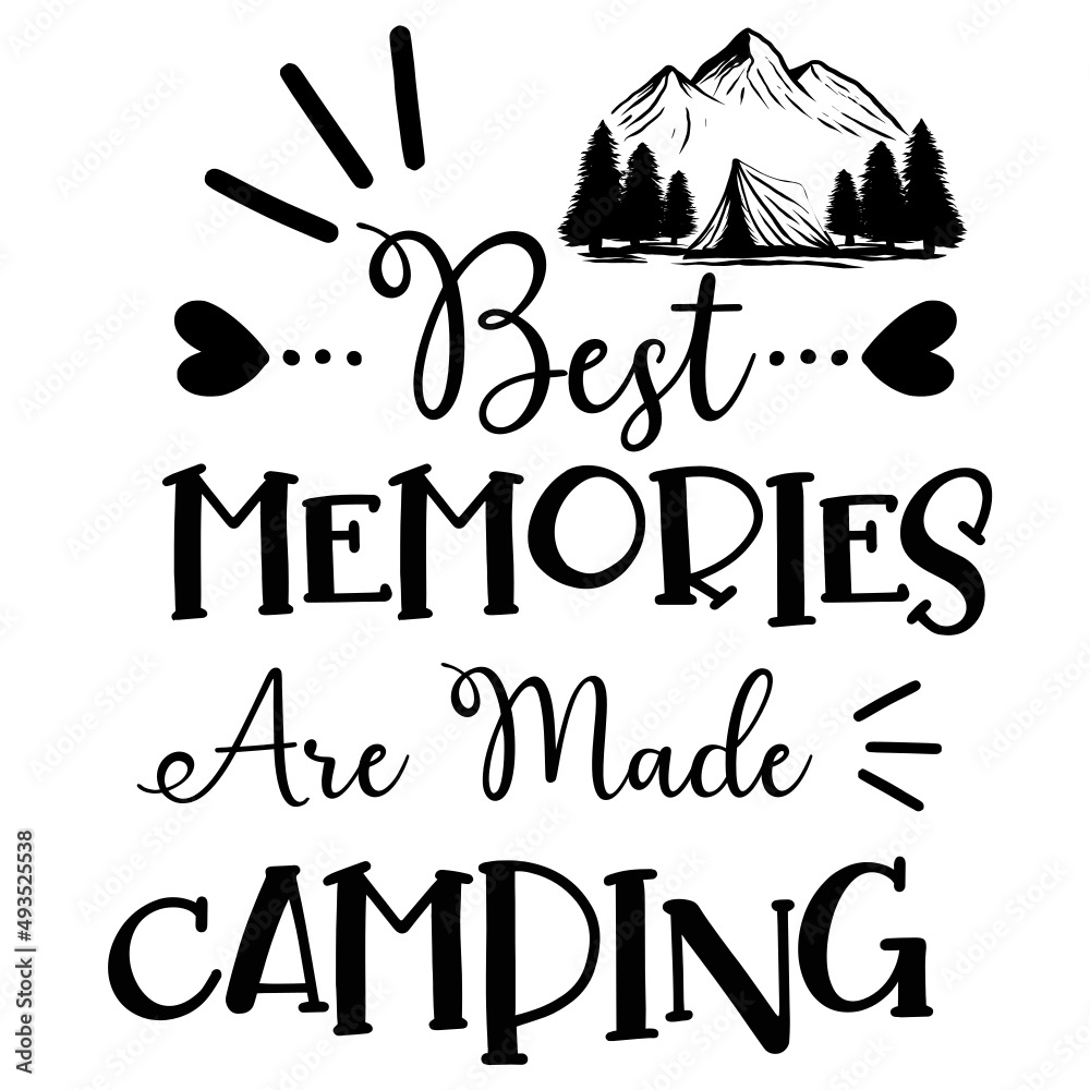 Campingcamping Svgtypographytypography Svg Bundlesvg Bundlecamping Svg Bundle Stock Vector