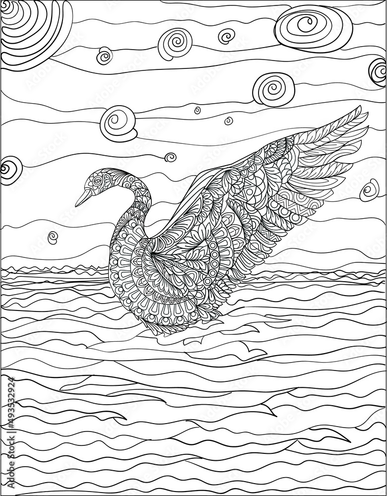 Poster Sea Animals doodle art coloring pages – Wall Art | UkPosters