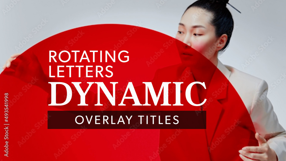 Rotating Letters Overlay Titles Stock Template | Adobe Stock