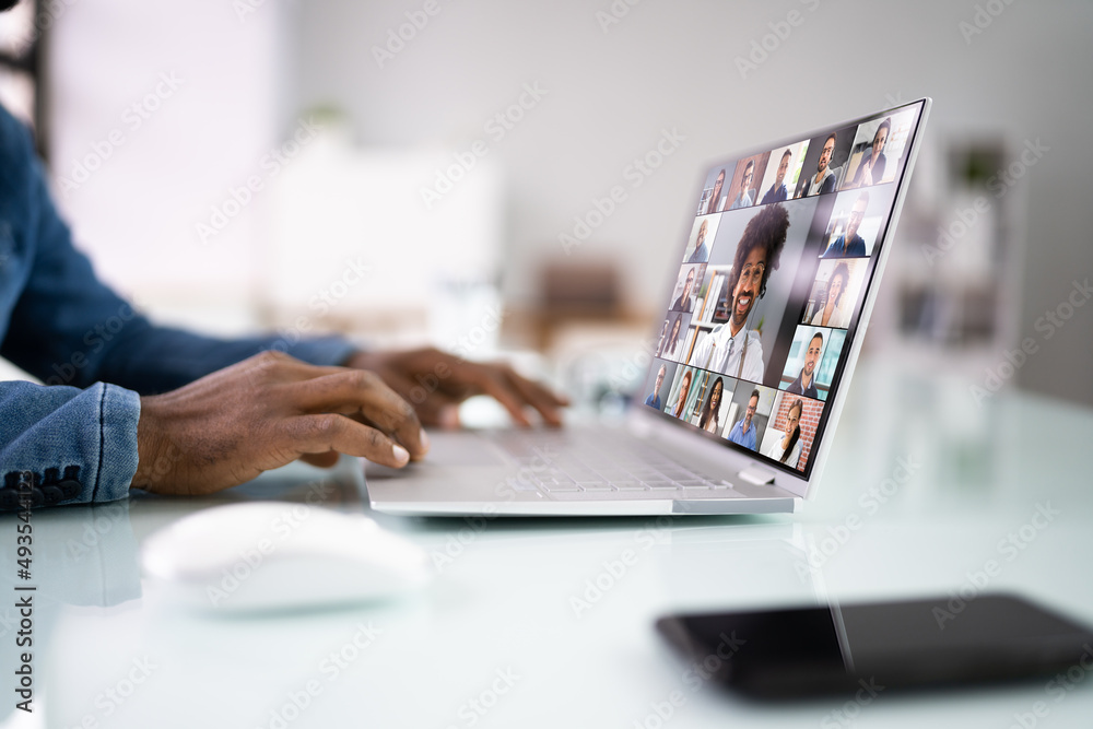 Online Video Conference Business Meeting Call Stock Photo | Adobe Stock
