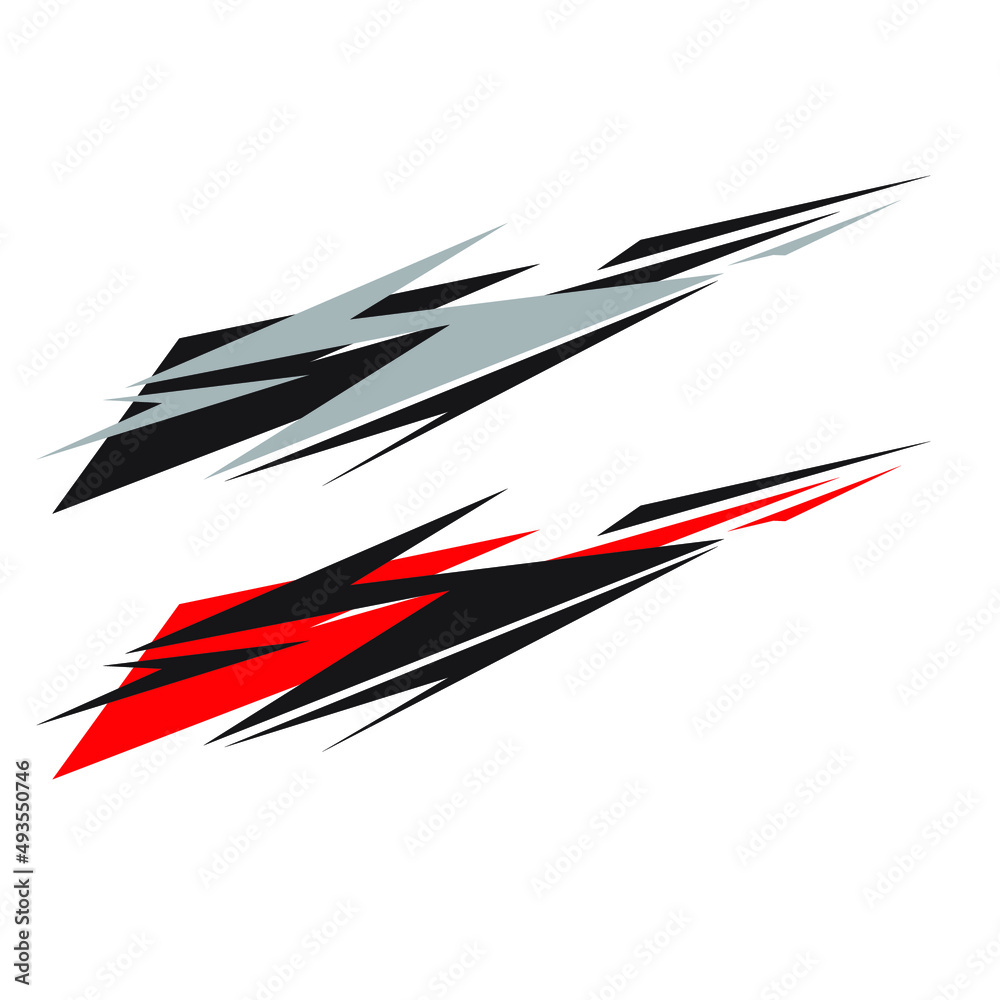 car sticker template design vector. yacht sticker. car modification ...