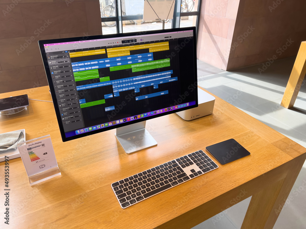 Paris, France - Mar 18, 2022: New professional powerful Apple Computers ...