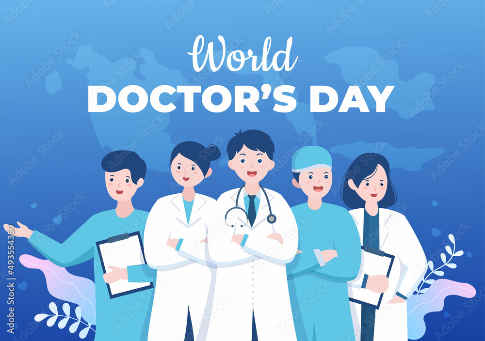 World Doctors Day Vector Illustration for Greeting Card, Poster or ...