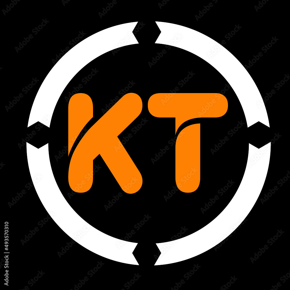 KT letter logo design. KT vector design. Stock Vector | Adobe Stock