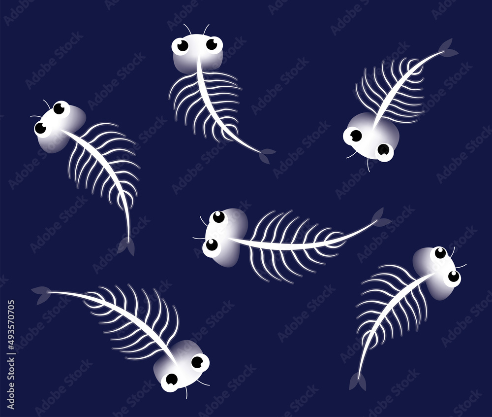 Cartoon Cute Sea Monkey Various Poses Cartoon Vector Illustration Stock ...