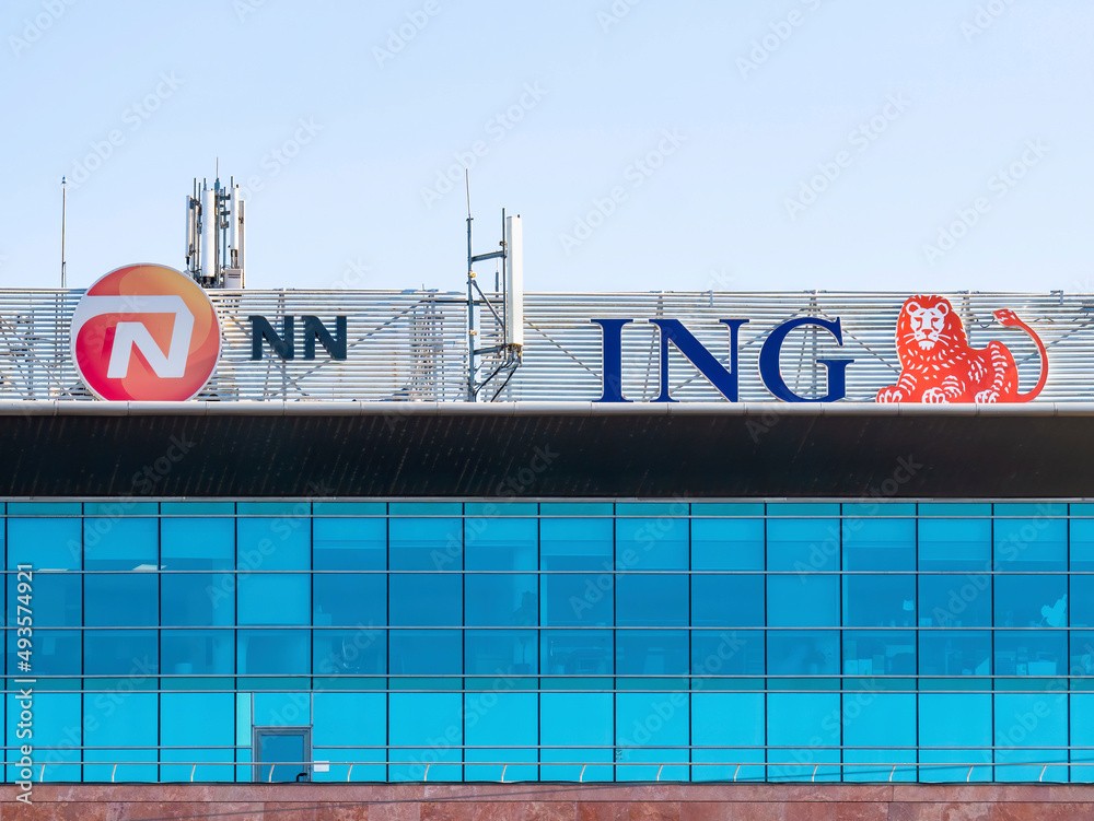 Bucharest, Romania - 02.04.2022: ING Bank headquarters in Bucharest ...