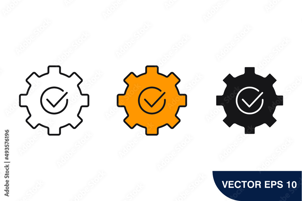 execution icons symbol vector elements for infographic we Stock Vector ...