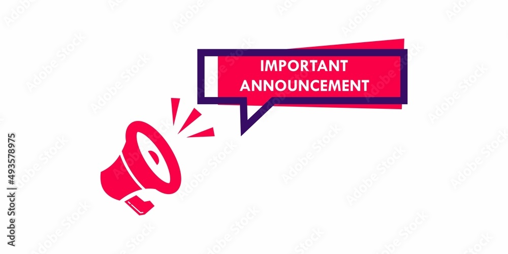 Important announcement lable for promotion product Stock Vector | Adobe ...