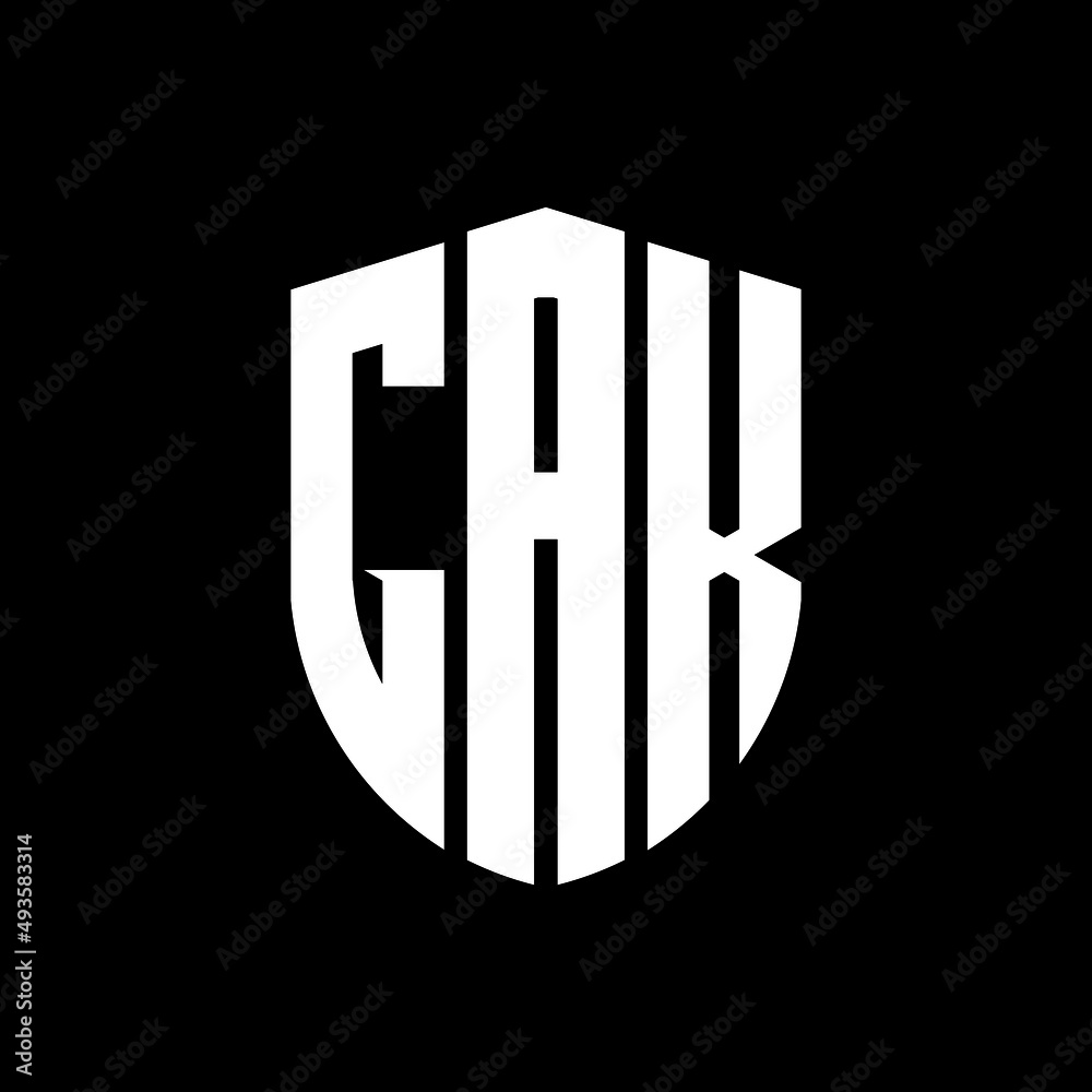 GAK letter logo design. GAK modern letter logo with black background ...