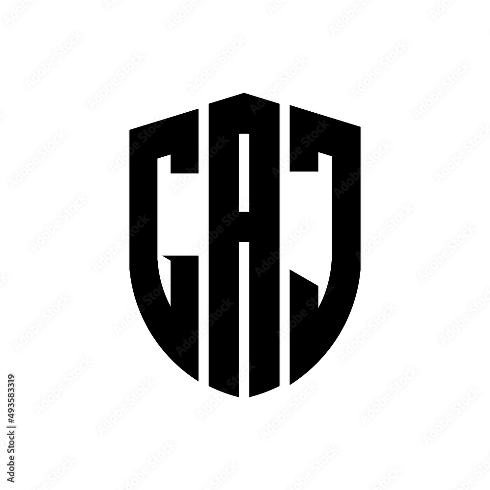 GAJ letter logo design. GAJ modern letter logo with black background ...