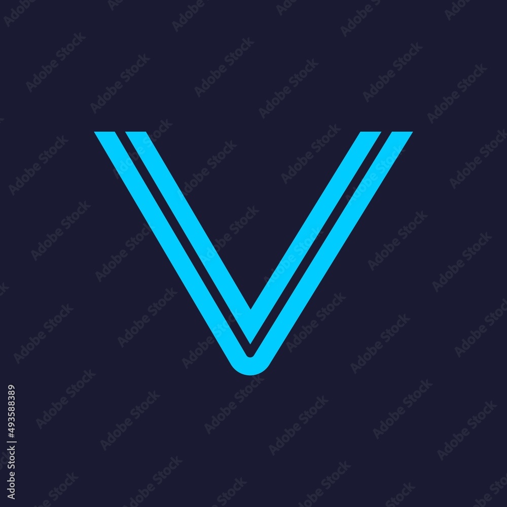 Vector of Modern Alphabet Letters, Parallel lines stylized rounded ...