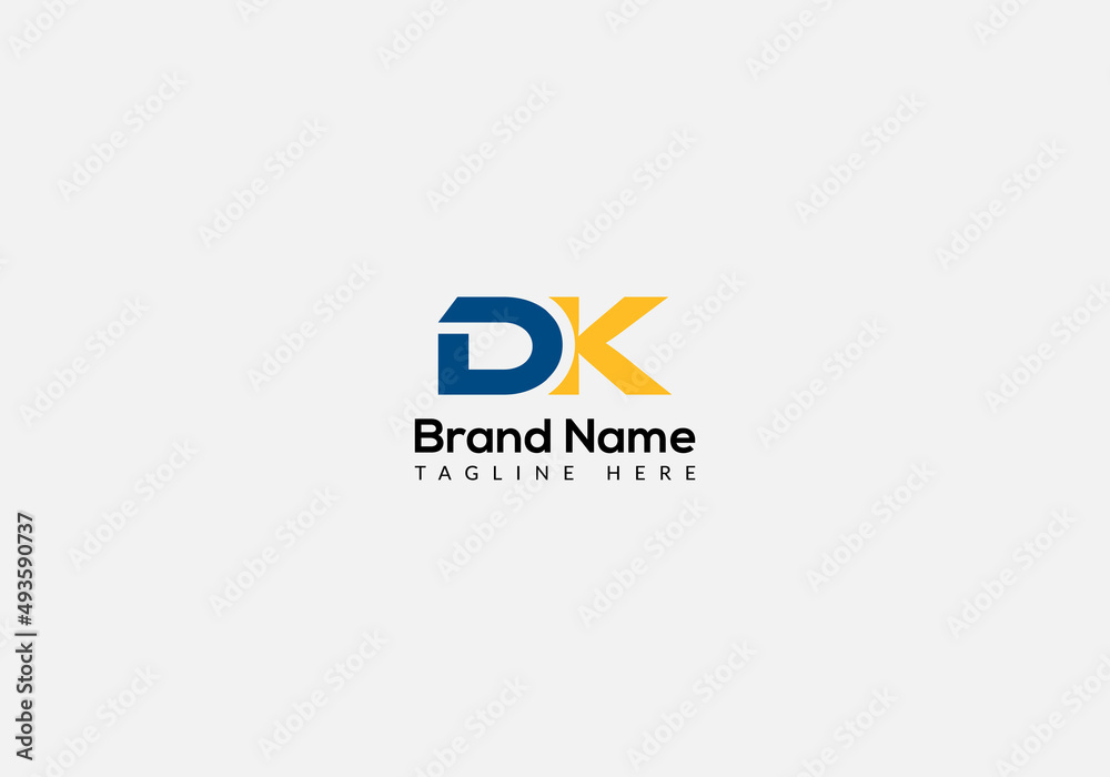 Abstract DK letter modern initial lettermarks logo design Stock Vector ...