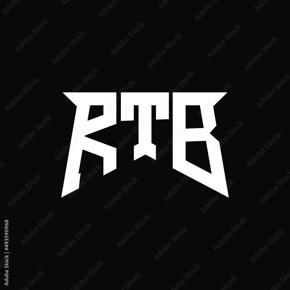RTB letter logo design on black background. RTB creative initials ...