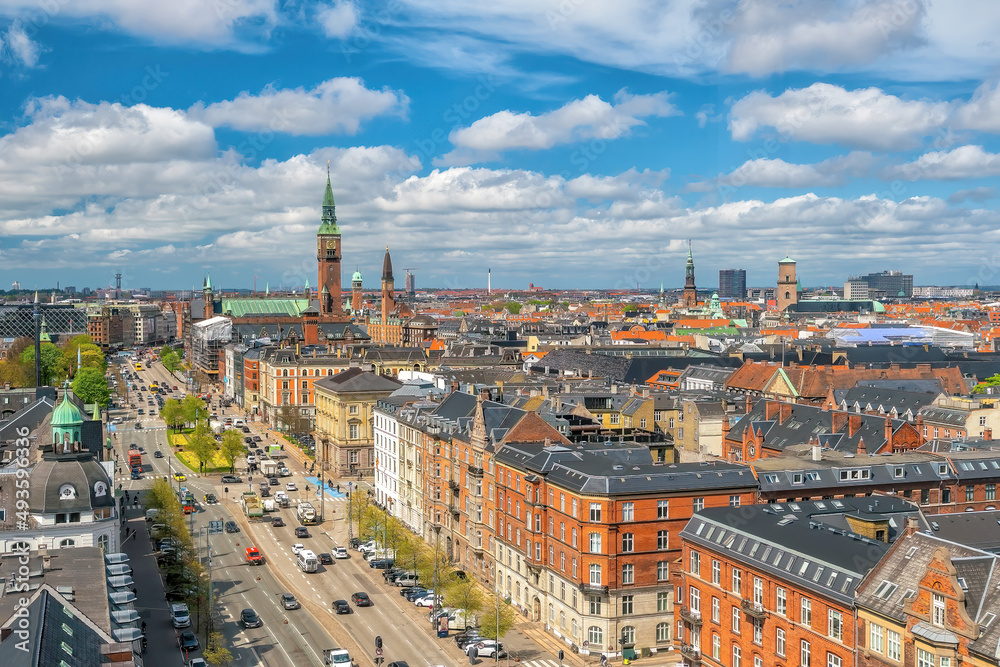 Copenhagen downtown city skyline in Denmark Stock Photo | Adobe Stock