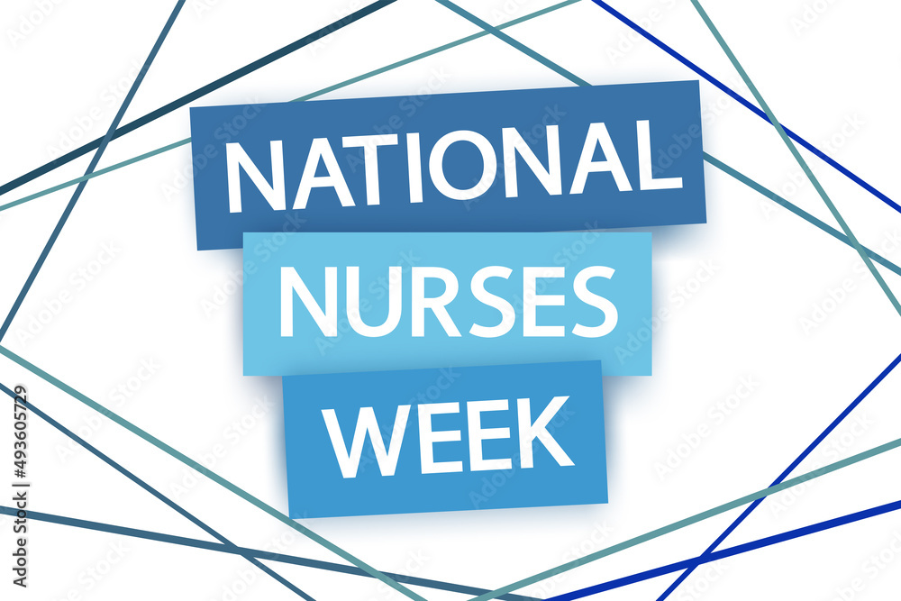 National Nurses Week medical concept. Greeting banner design with text ...