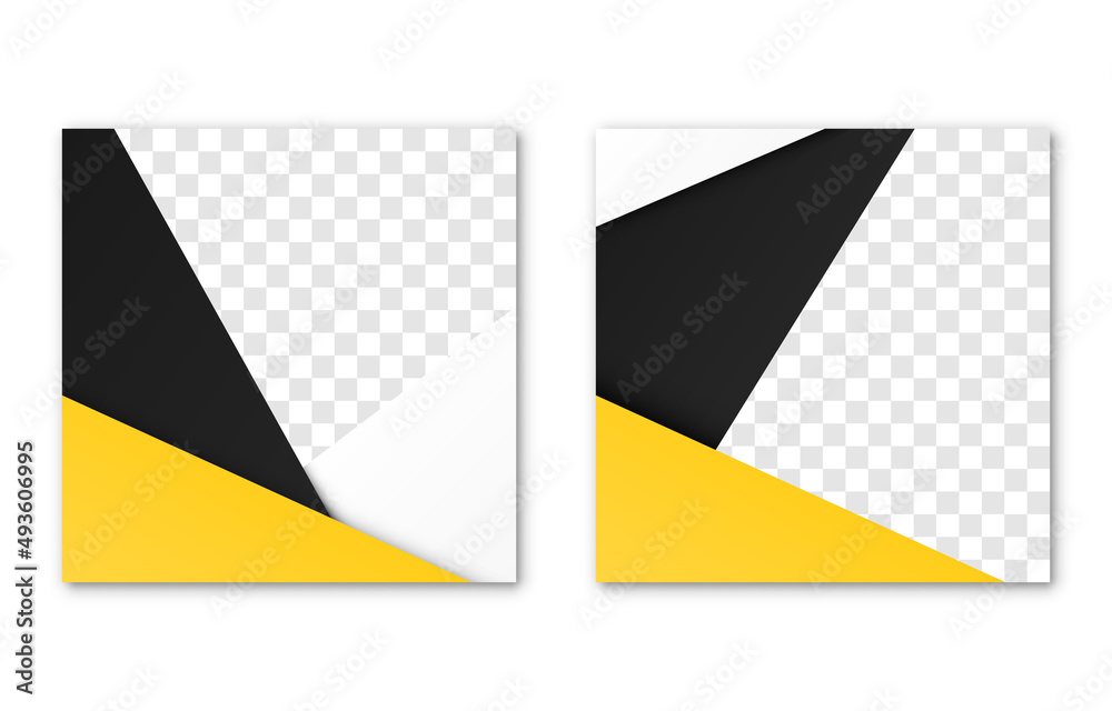 Vector set of editable banner templates. Banners with PNG insert ...