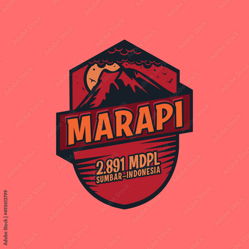 Mountain Logo. The mountain originating from Indonesia (West Sumatra ...