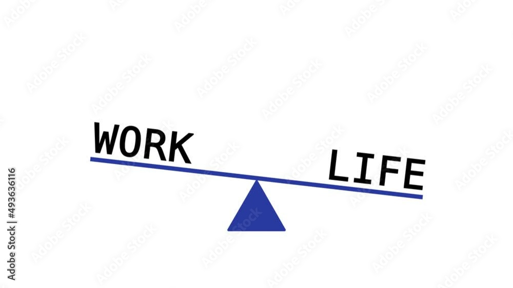 Work Life Balance 2D animation with matte included, 4k resolution ...