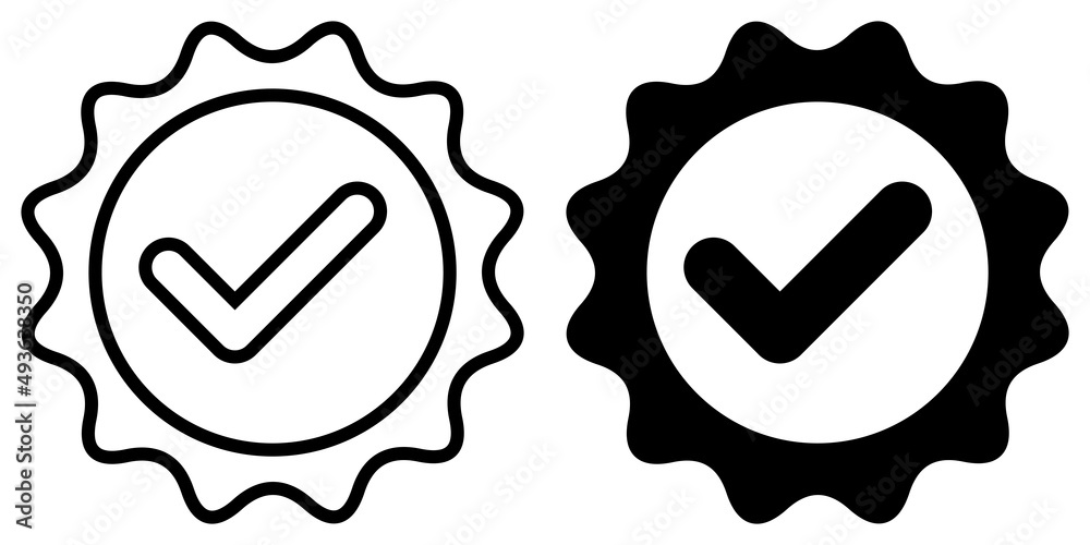 ofvs21 OutlineFilledVectorSign ofvs - verification badge vector icon ...