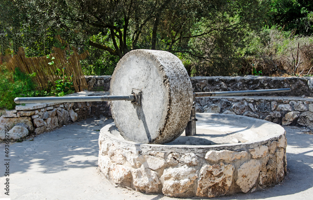 Restoration of ancient Olive press Stock Photo | Adobe Stock