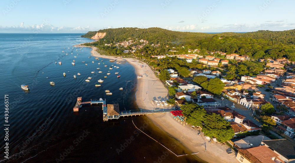 Foto de Imagem aérea Gamboa do Morro de São Paulo, Ilha de Tinharé ...