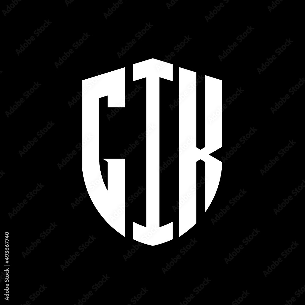 GIK letter logo design. GIK modern letter logo with black background ...