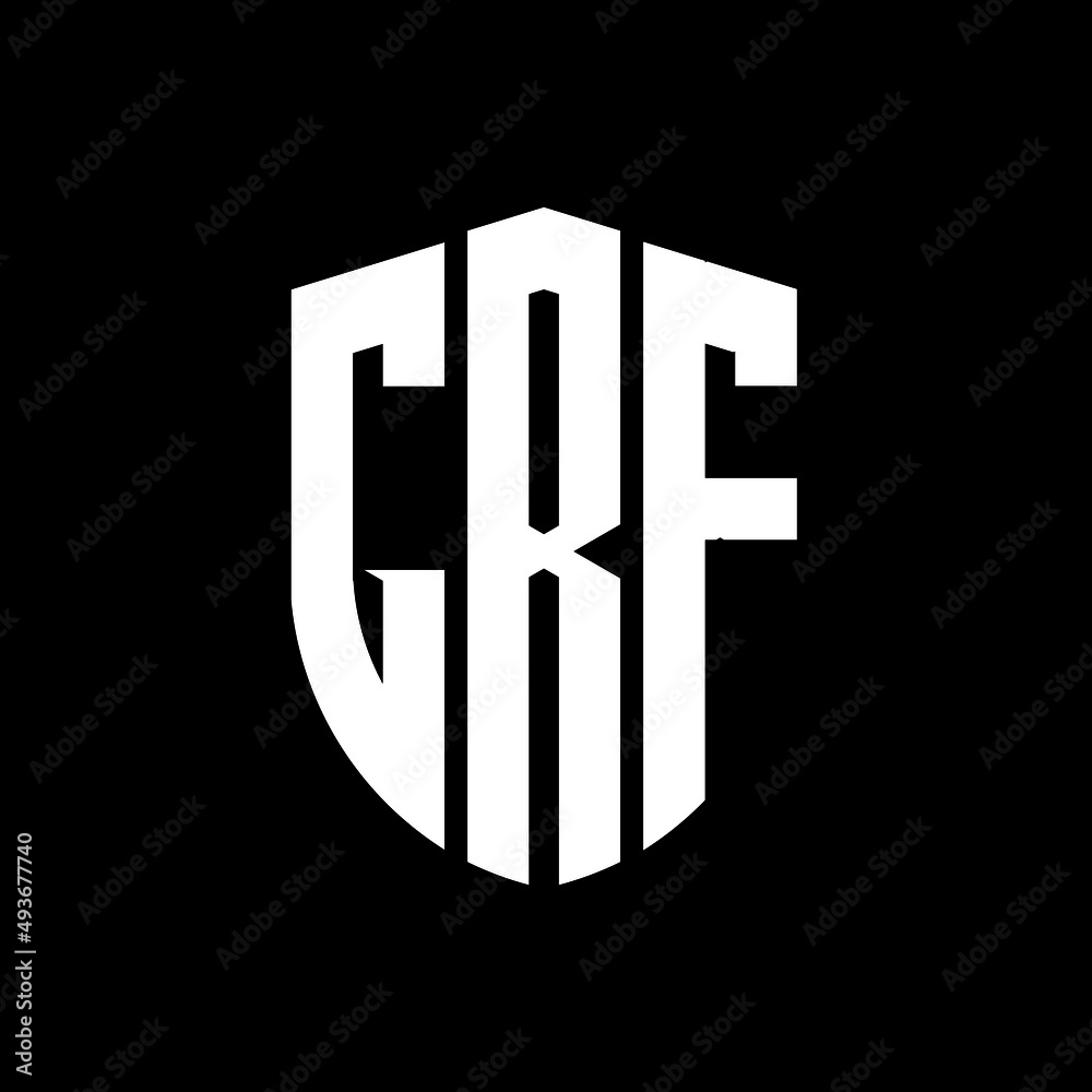 GRF letter logo design. GRF modern letter logo with black background ...