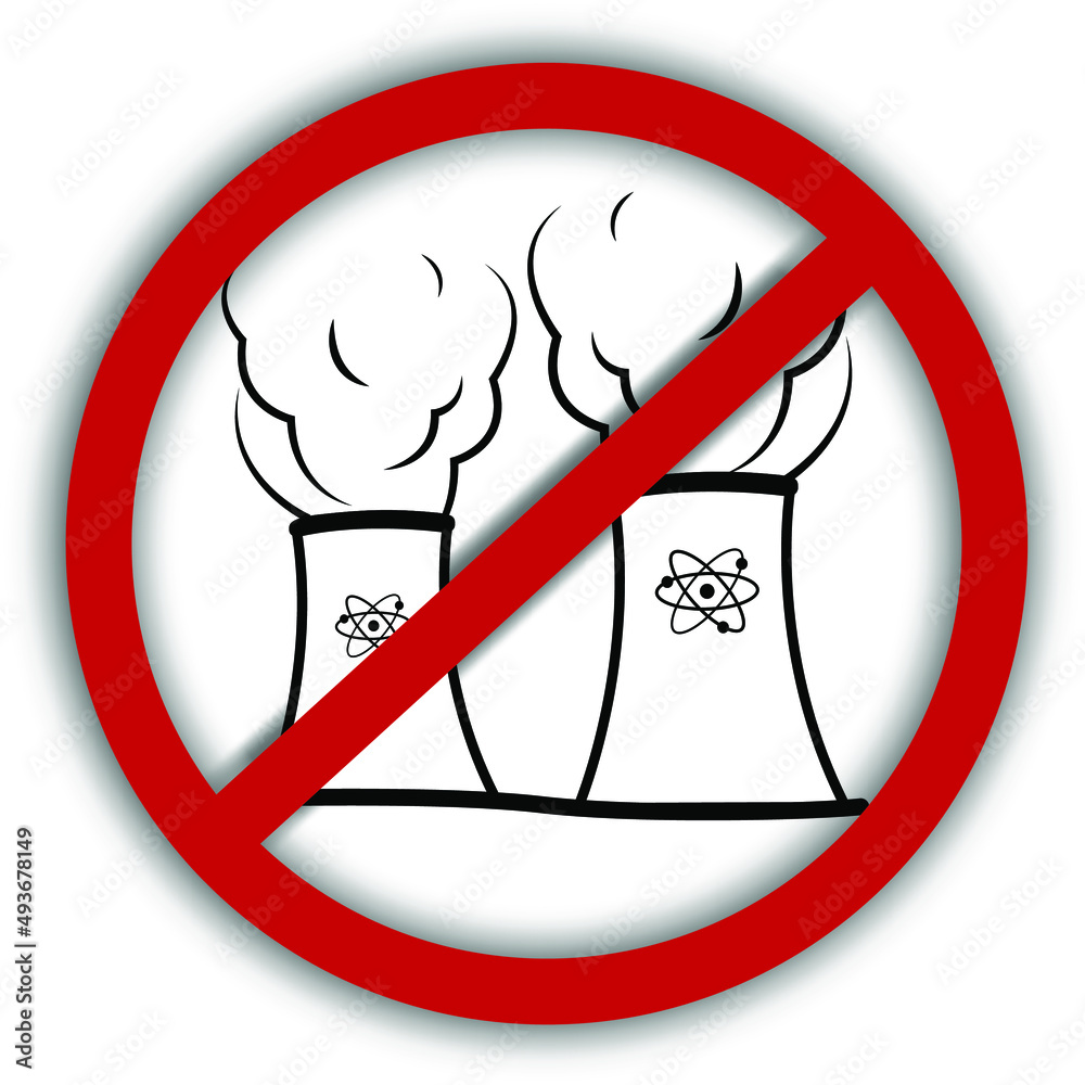 A vector image of a prohibition sign (protest) which depicts a crossed ...