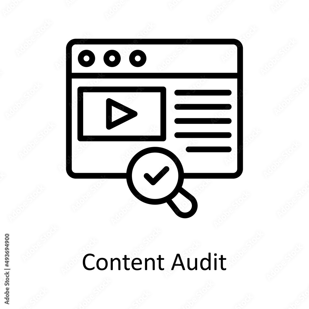 Content Audit Vector Outline icons for your digital or print projects ...