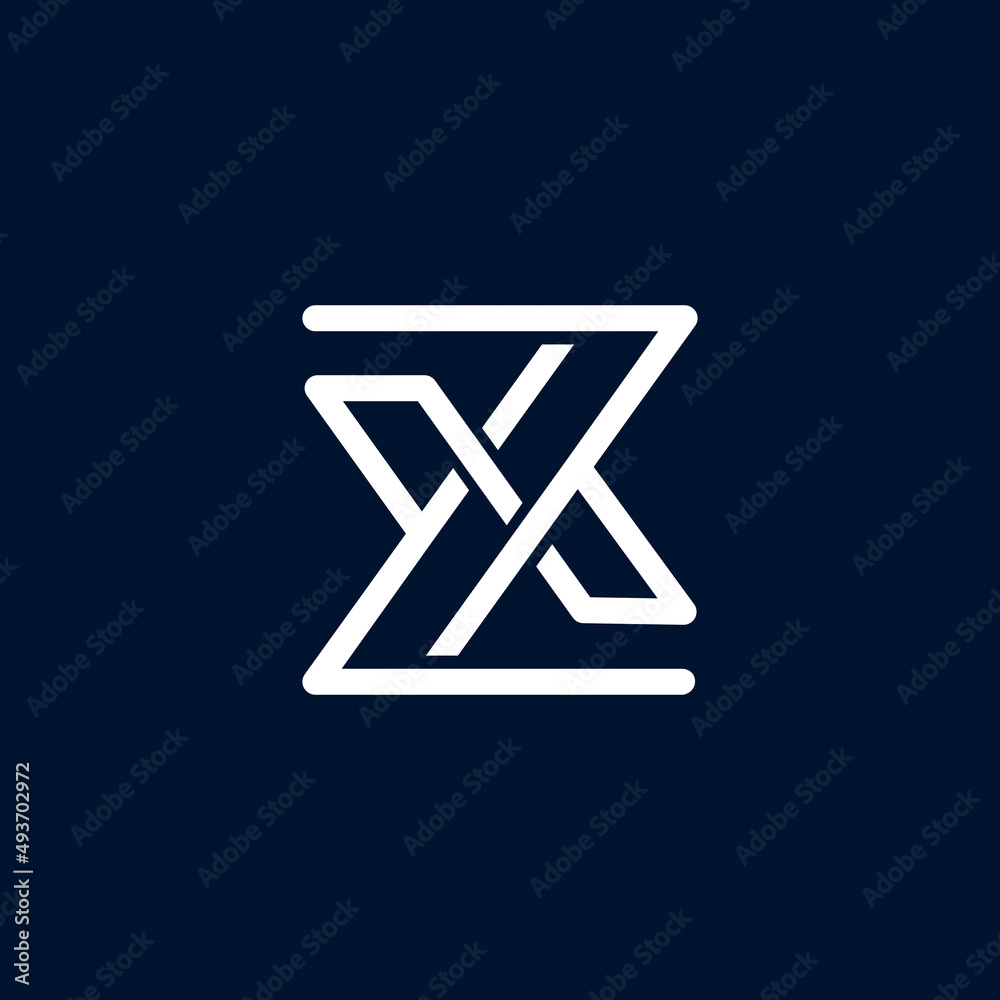 The Logo Is The Z And X Monogram Elegant And Boxy Stock Vector the-logo-is-the-z-and-x-monogram-elegant-and-boxy-stock-vector