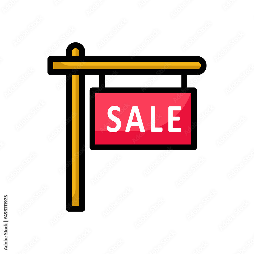 For Sale Sign Icon. For Sale Sign Logo. Vector Illustration. Isolated ...
