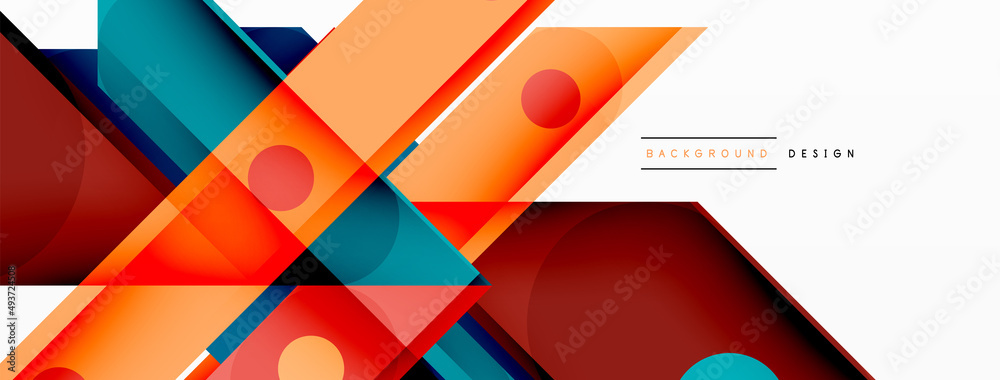 Bright colorful straight lines geometric abstract background. Trendy ...