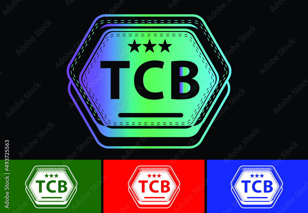 TCB letter new logo and icon design template Stock Vector | Adobe Stock