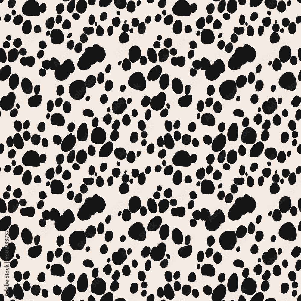 Dalmatian dog fur texture seamless pattern Stock Vector | Adobe Stock