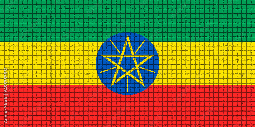 Ethiopia flag. ET national logo. Ethiopia patriotism symbol. State ...