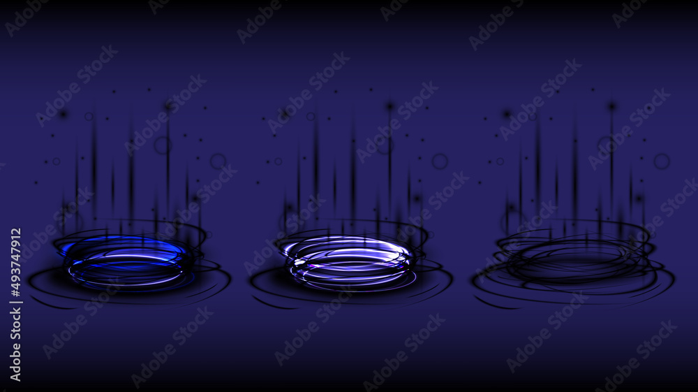 Darkness stage collection in HUD black hole. Magic warp gate in game ...