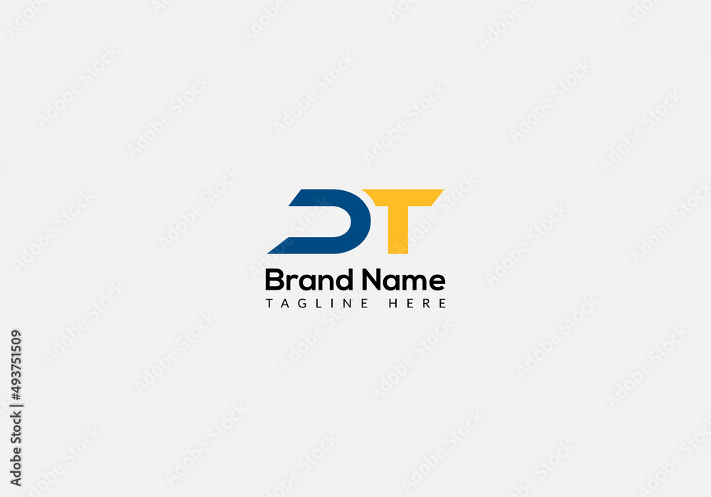 Abstract DT letter modern initial lettermarks logo design Stock Vector ...