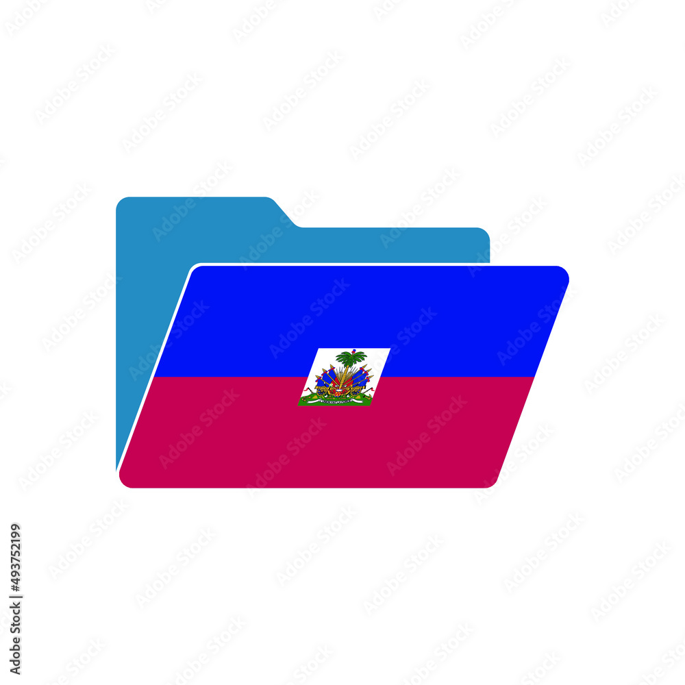 Haiti. Folder icon with Haiti flag. Vector folders icons with flags ...