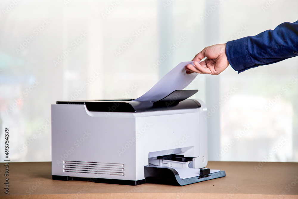 Foto de Printer, copier, scanner in office. Workplace ,photocopier ...