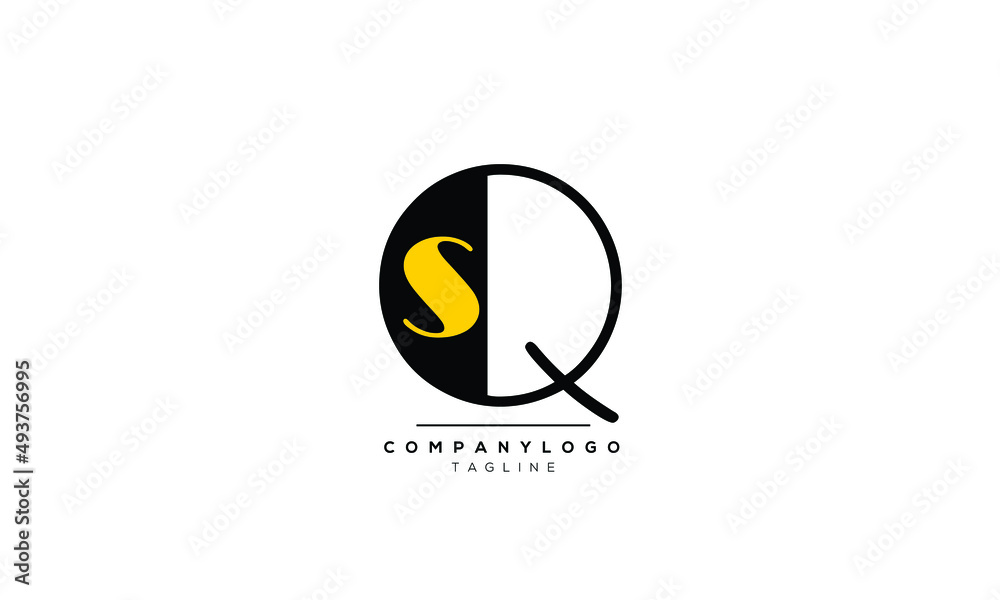 Alphabet letters Initials Monogram logo SQ, SQ INITIAL, SQ letter Stock ...