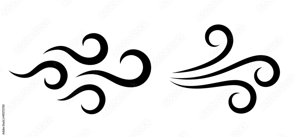 Wind blow vector icon Stock Vector | Adobe Stock