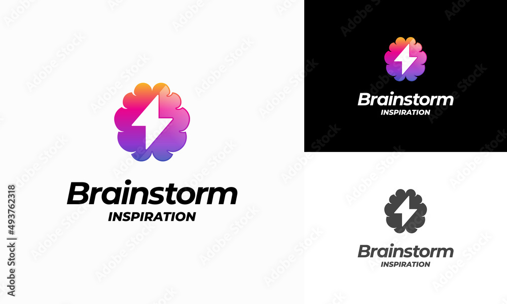 Brainstorm logo designs concept vector, Idea Inspiration logo symbol ...