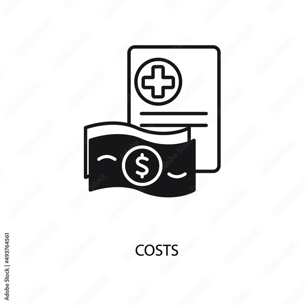 costs icons symbol vector elements for infographic web Stock Vector ...