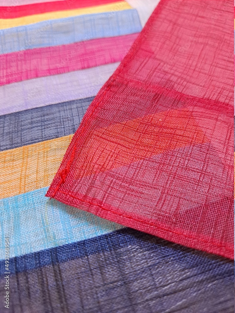 Traditional Korean wrapping cloth Bojagi with typical colorful stripes Stock Photo | Adobe Stock