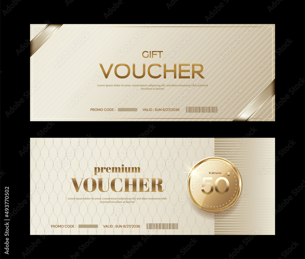 Luxury voucher and vip coupon backgrounds Stock Vector | Adobe Stock