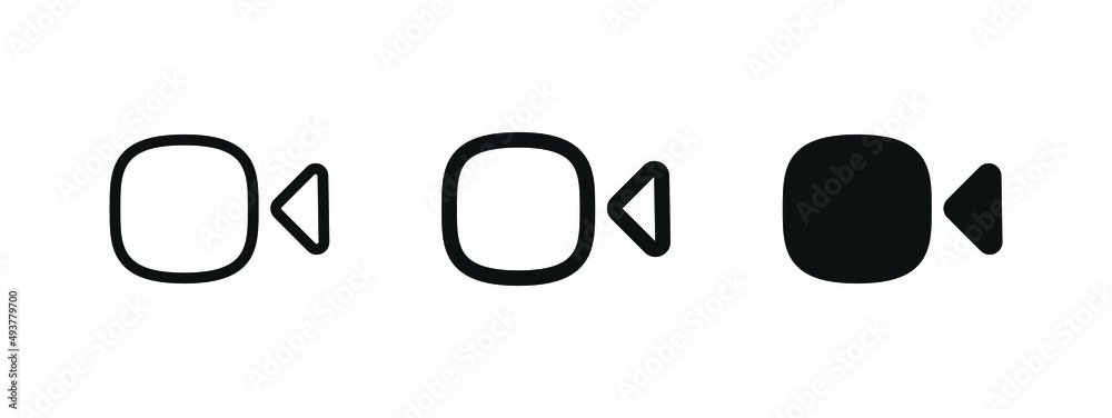 video camera icon for streaming , facetime icons video call symbol ...