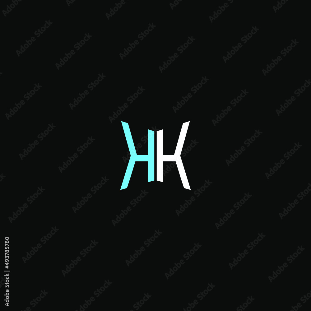 HH letter design for logo and icon.vector illustration eith black ...