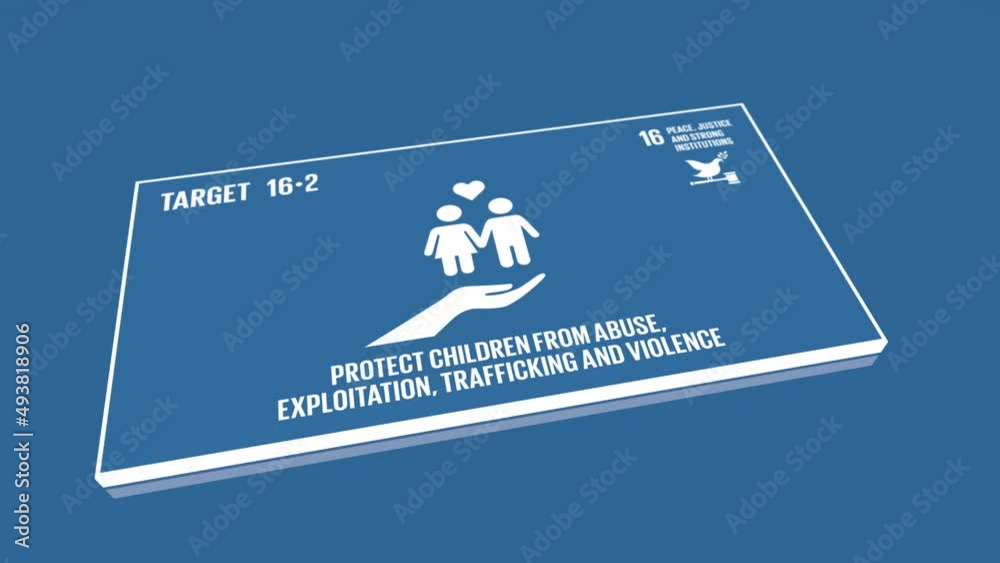 17 Global Goals SDGs Media Card Target 16-2 Peace, Justice And Strong ...